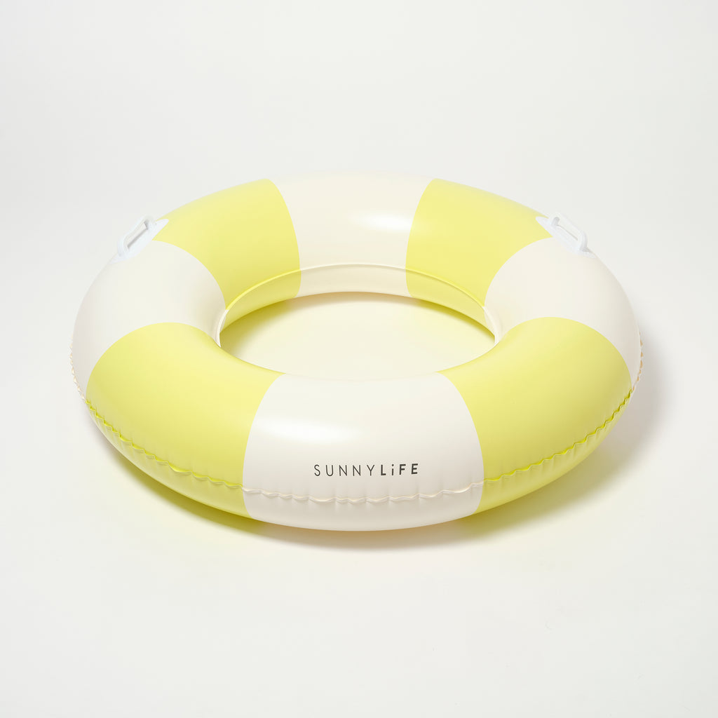 Slim Tube Pool Ring | Tides Out Citrus Stripe – SUNNYLiFE UK